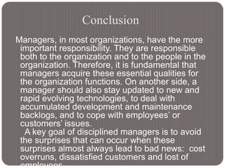 Essential qualities of a manager | PPTX