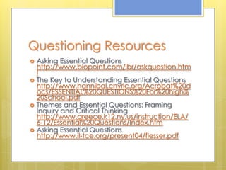Essential questions | PPTX