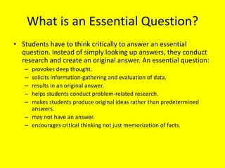 Essential Questions Examples