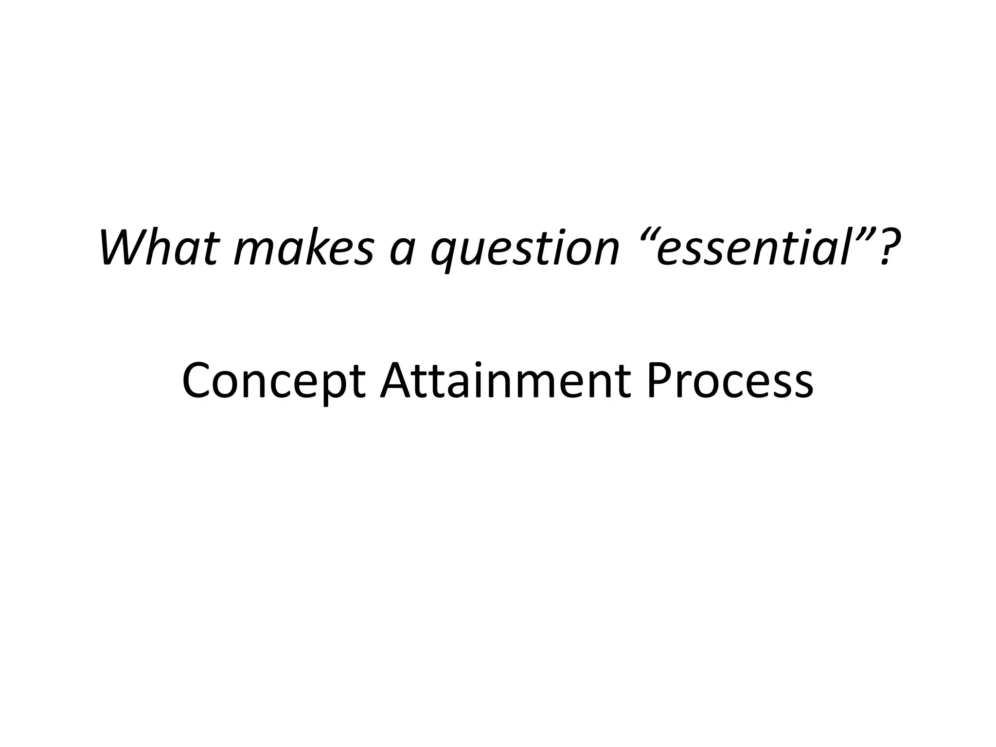 Using the essential questions matrix | PPT