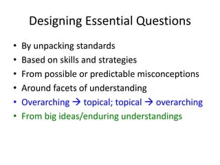Using the essential questions matrix | PPT