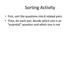 Using the essential questions matrix | PPT