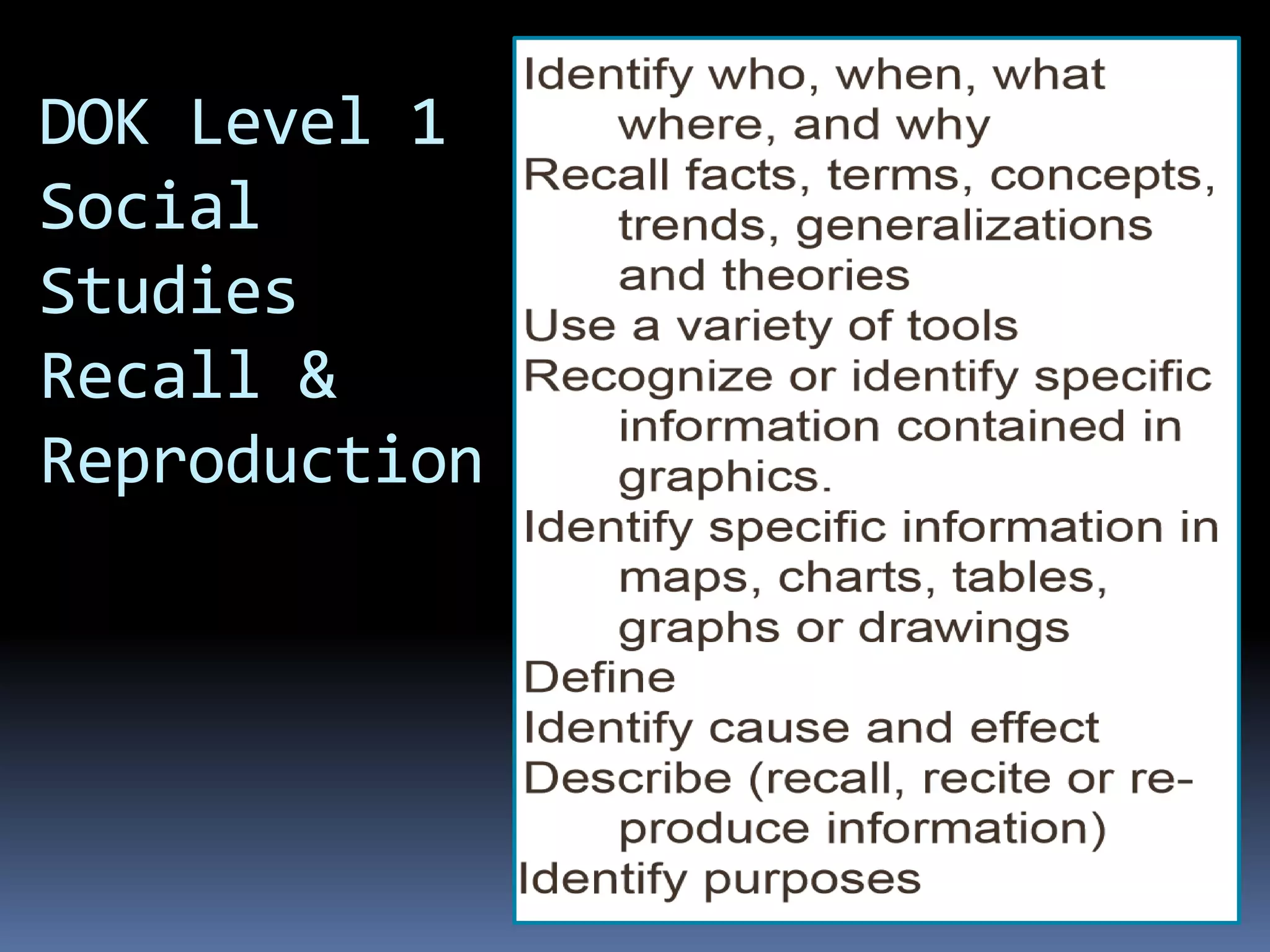 Essential Questions and DOK (Depth of Knowledge | PPTX