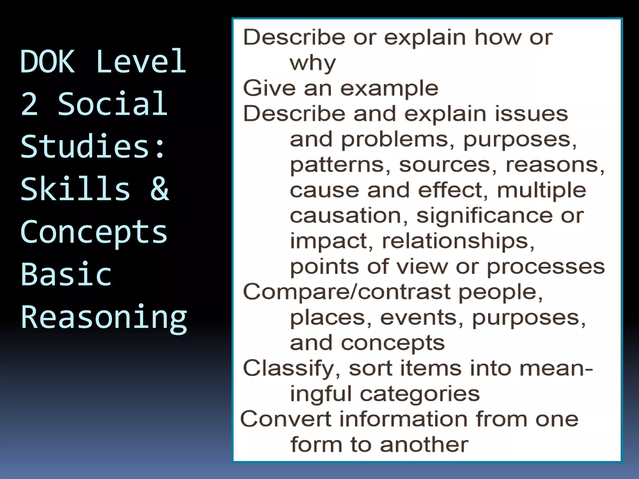 Essential Questions and DOK (Depth of Knowledge | PPTX
