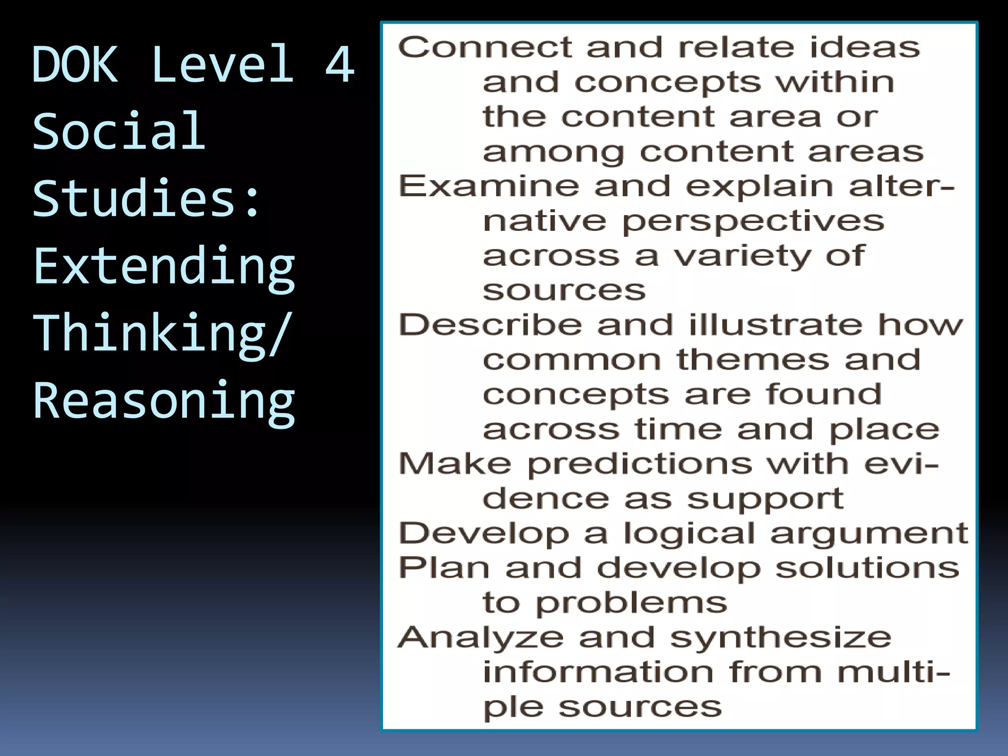 Essential Questions and DOK (Depth of Knowledge | PPTX