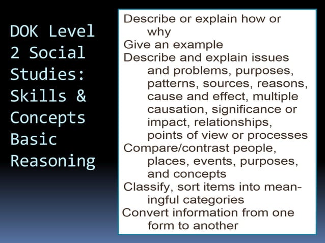 Essential Questions and DOK (Depth of Knowledge | PPTX | Educational ...