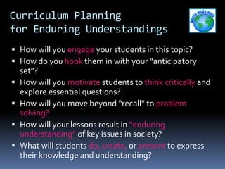 Essential Questions and DOK Thinking Levels - EDSU 533 | PPTX