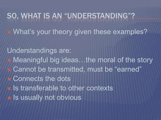 Essential Questions and Enduring Understandings | PPTX