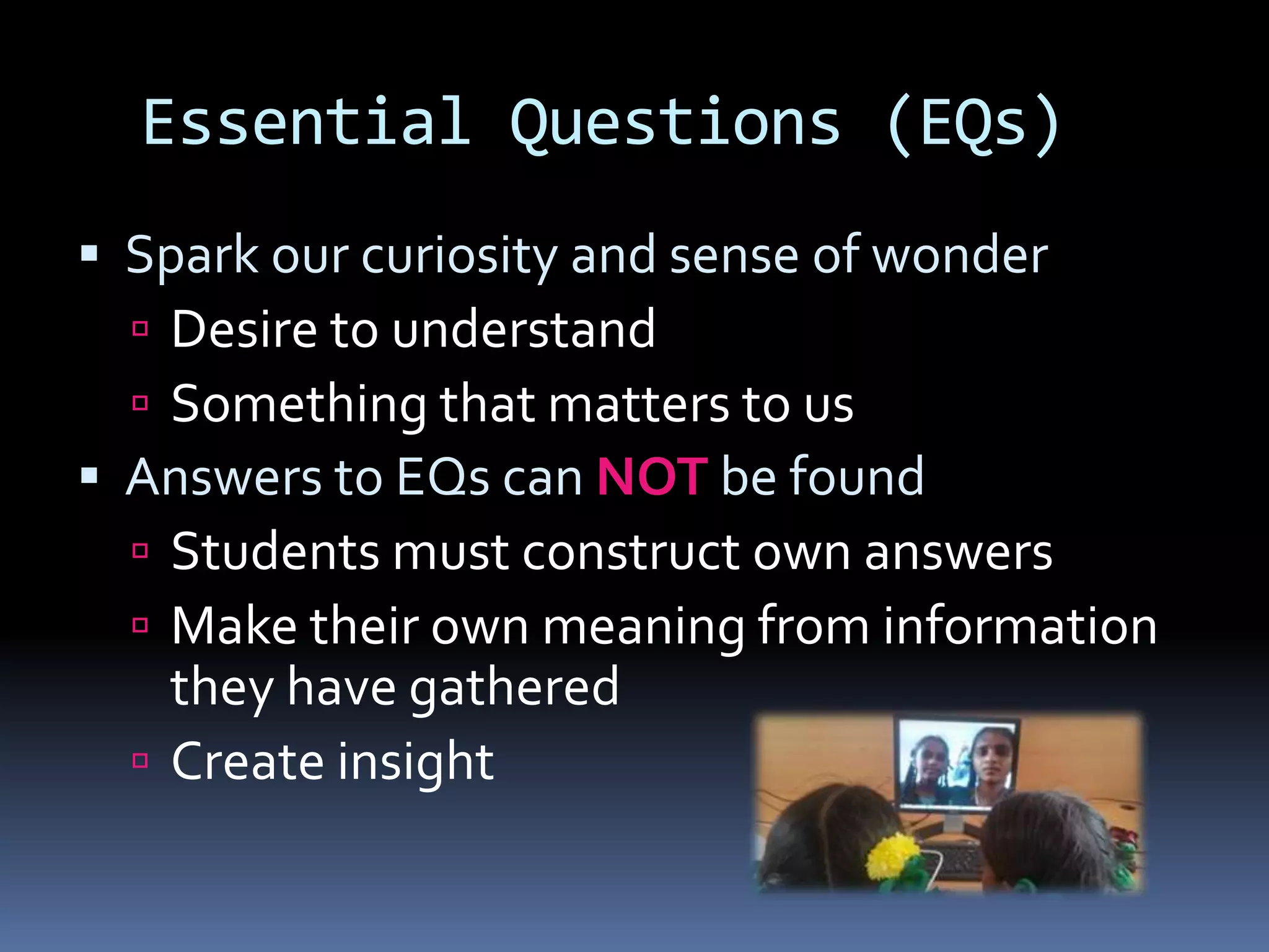 Essential Questions for Enduring Understanding | PPTX