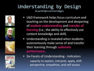 Essential Questions for Enduring Understanding | PPTX