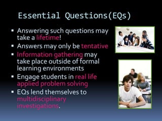 Essential Questions for Enduring Understanding | PPTX