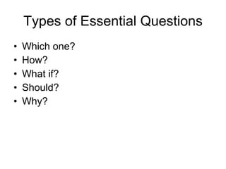 Essential Questions for Students | PPT | Educational Assessment | Education