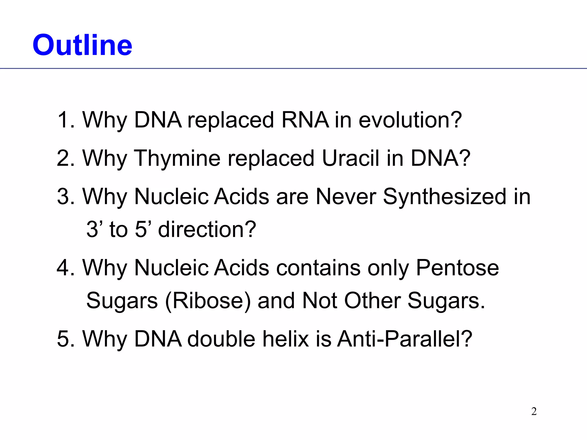 Essential questions in nucleic acid chemistry | PPT