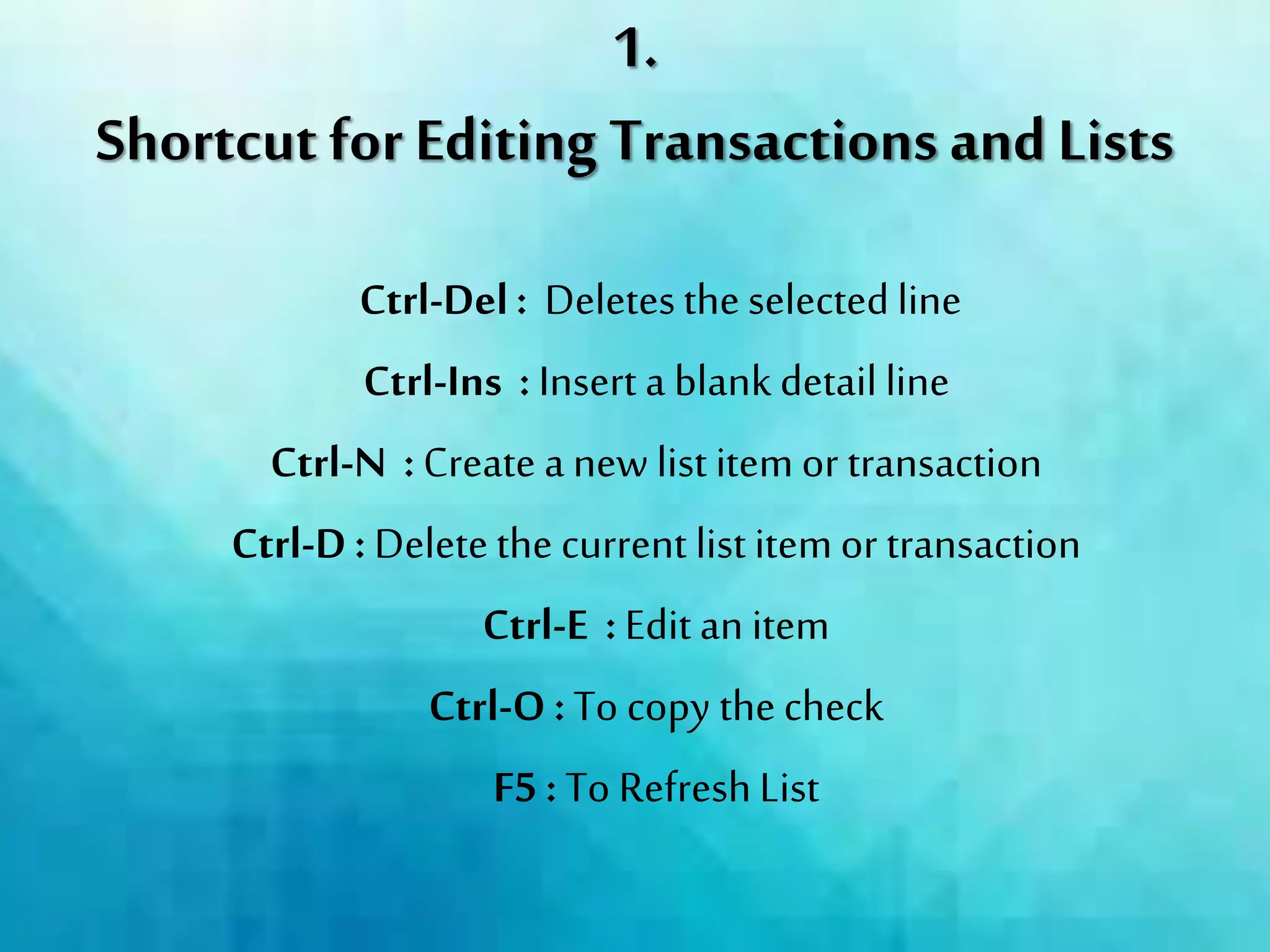 Essential QuickBooks Keyboard Shortcuts You Should Know | PPTX