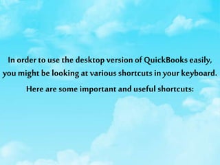 Essential QuickBooks Keyboard Shortcuts You Should Know | PPT