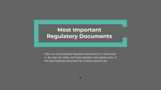 Essential Regulatory Documents in Clinical Trials | PPTX