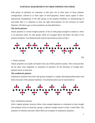 Essential requirements of fiber forming polymers | PDF
