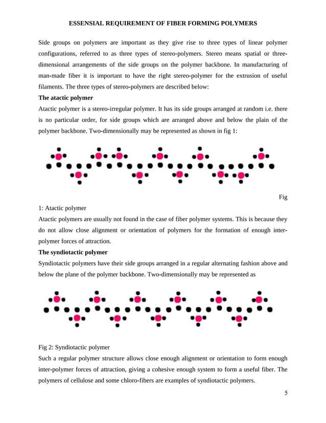 Essential requirements of fiber forming polymers | PDF