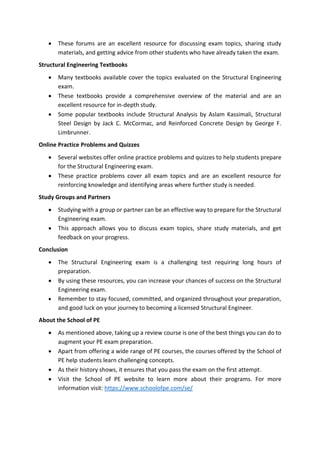 Essential Resources for SE Exam Preparation | PDF