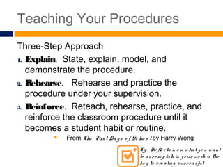 Essential Routines for Substitute Teachers | PPT