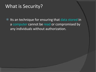 Essentials Of Security | PPT