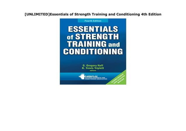 [UNLIMITED]Essentials of Strength Training and Conditioning 4th Edition ...