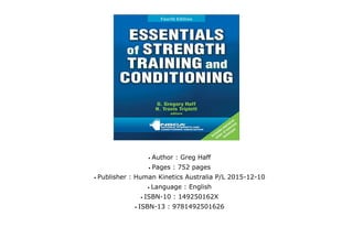 [UNLIMITED]Essentials of Strength Training and Conditioning 4th Edition ...