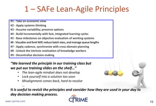 10 Safe Essential Elements to Achieve the Benefits of SAFe | PPT