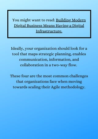 Essential SAFe most common challenges moving to scaled agile framework | PDF
