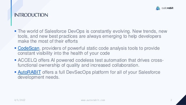 Essential Salesforce Dev Ops Tactics In 2022 Codescan Ppt