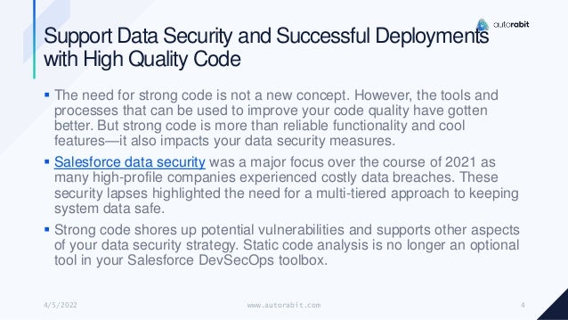 Essential salesforce dev ops tactics in 2022 - CodeScan | PPT