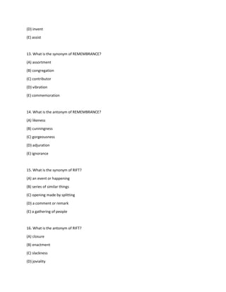 Essential Sat Vocabulary Flashcards | PDF | Death, Injury, or Military ...