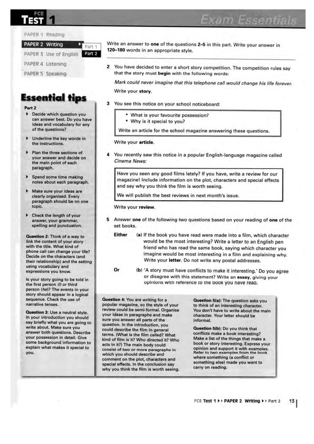 Essentials book exam essentials-fce | PDF