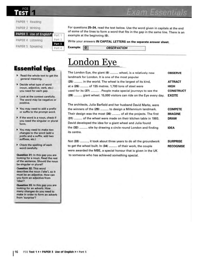 Essentials book exam essentials-fce | PDF