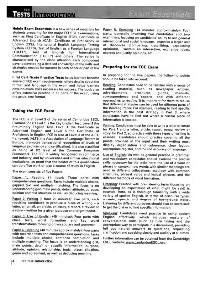 Essentials book exam essentials-fce | PDF