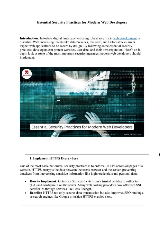 Essential Security Practices For Modern Web Developers Pdf
