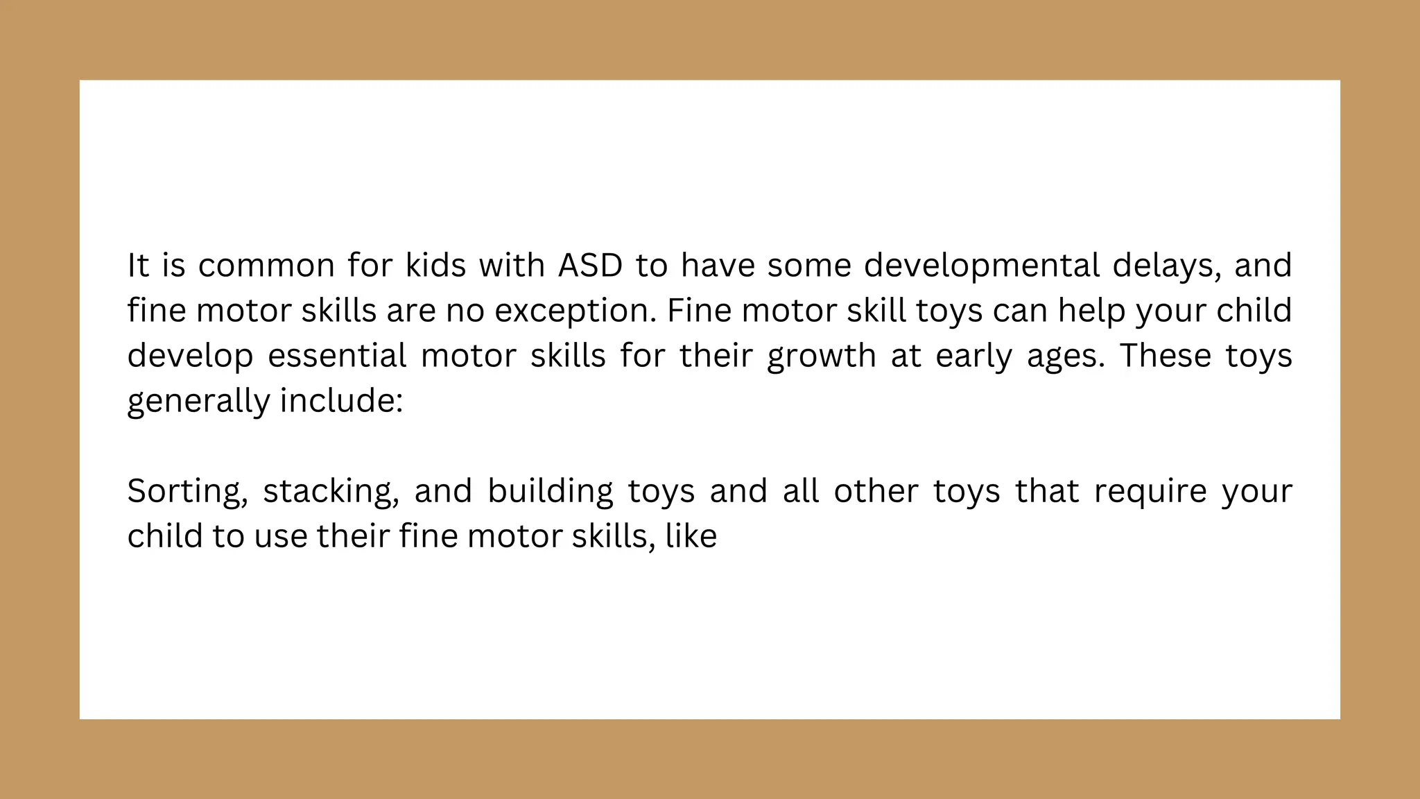 Essential Sensory Toys For Children With Autism Spectrum Disorder | PDF
