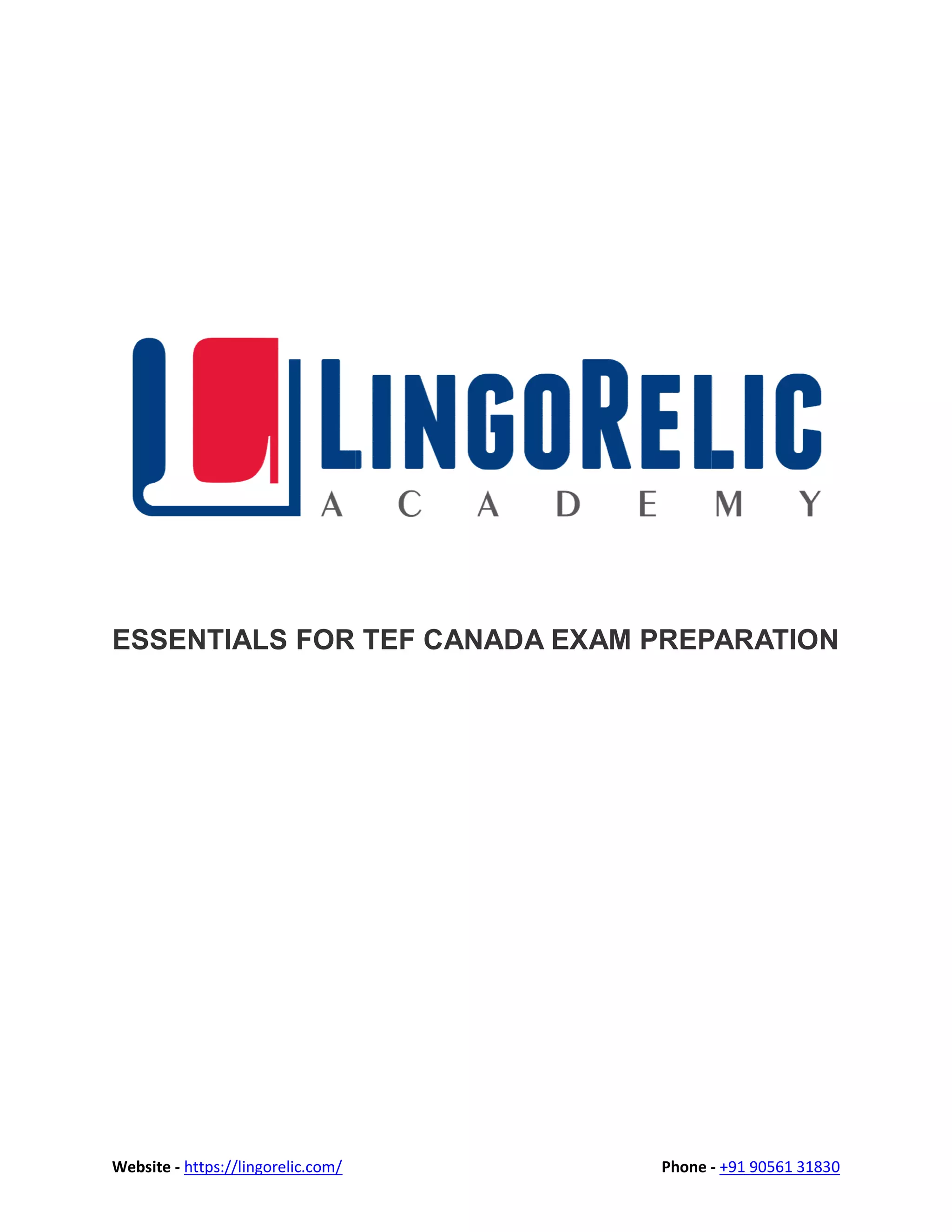 ESSENTIALS FOR TEF CANADA EXAM PREPARATION.pdf