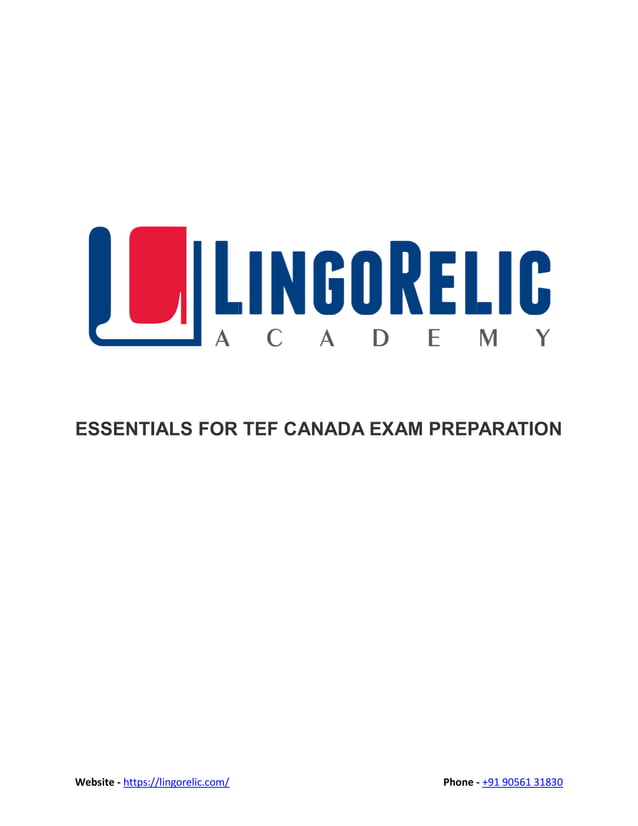 ESSENTIALS FOR TEF CANADA EXAM PREPARATION.pdf
