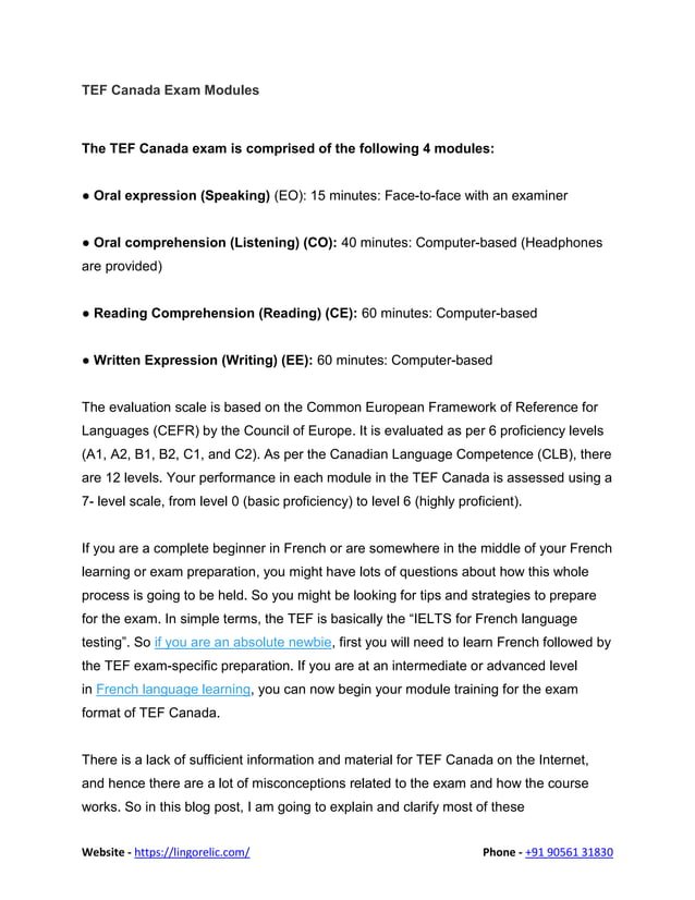 ESSENTIALS FOR TEF CANADA EXAM PREPARATION.pdf