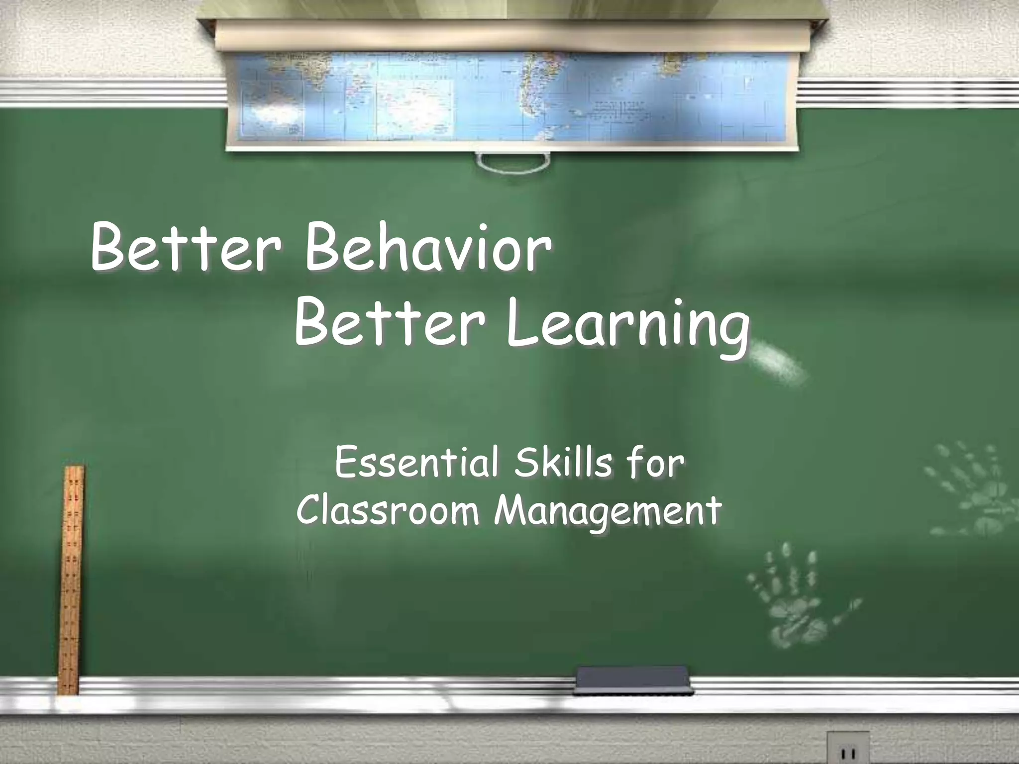 Essential skills for classroom management | PPT