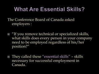 Essential Skills Presentation | PPTX