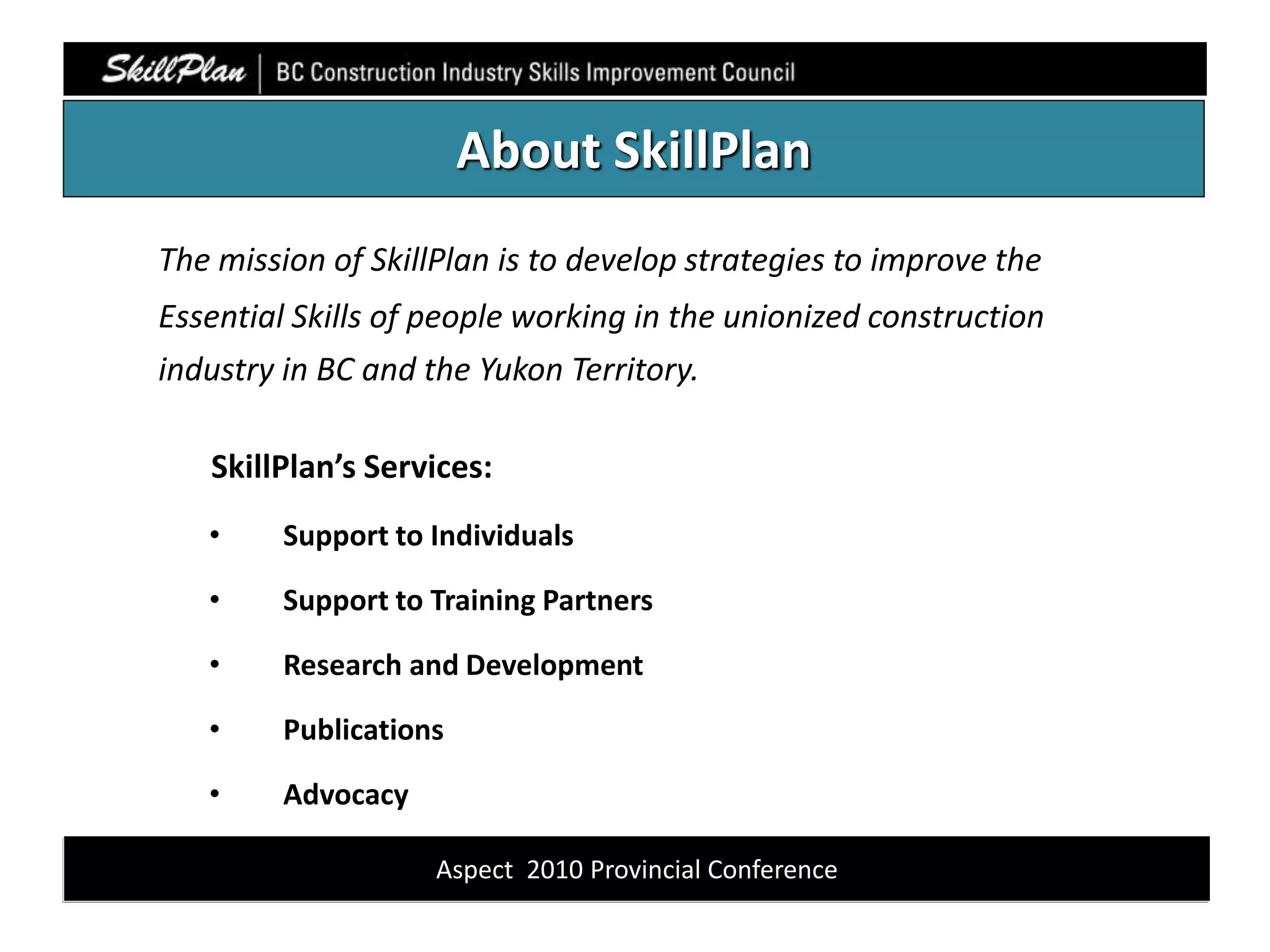 Essential skillsskillplan | PPSX