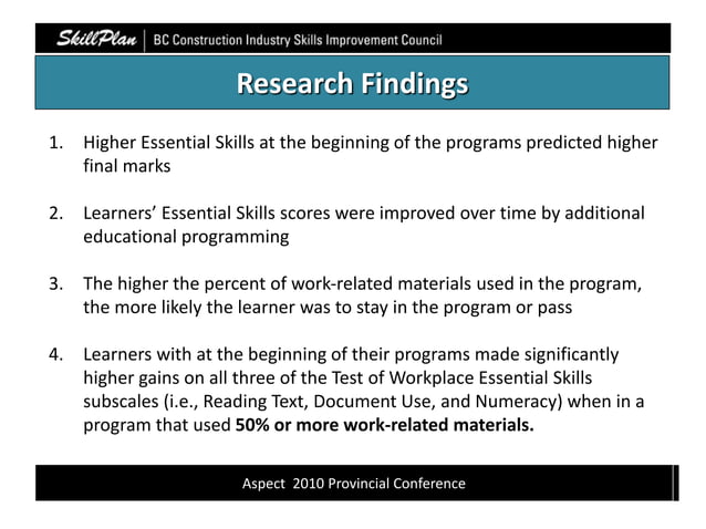 Essential skillsskillplan | PPT