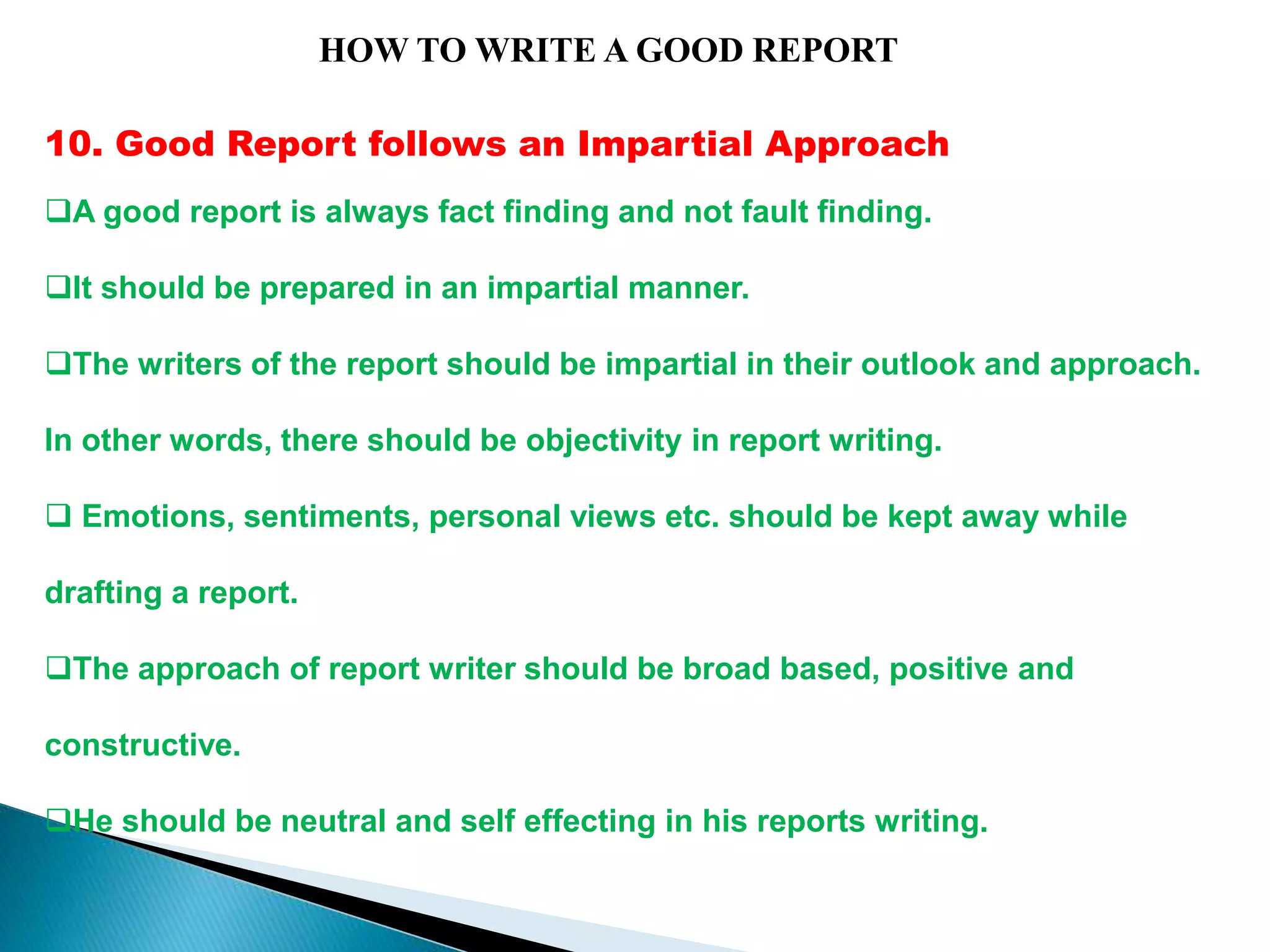 Essentials of a good report | PPTX