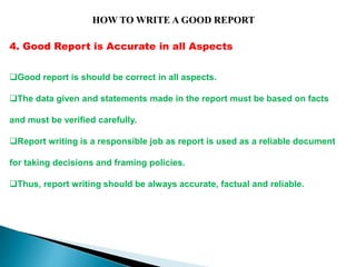 Essentials of a good report | PPTX