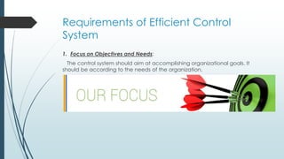 Essentials of an efficient control system | PPTX