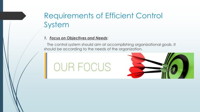 Essentials of an efficient control system | PPTX