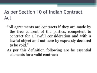 Essentials of a valid contract | PPT