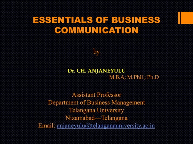 ESSENTIALS OF BUSINESS COMMUNICATION | PPTX | Career Advice | Careers